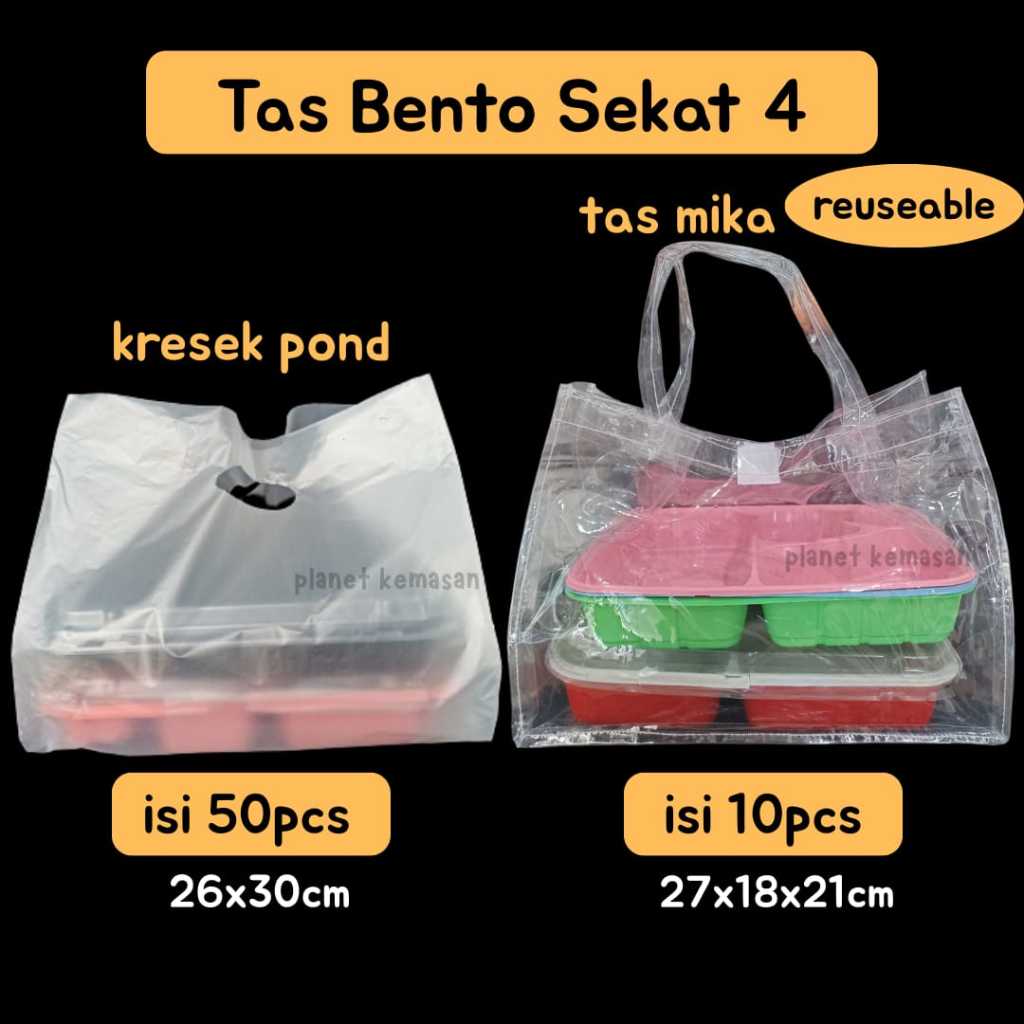 Jual [ISI 50 pc] Plastik bento kantong plastik bento 26x30 hd plastik ...