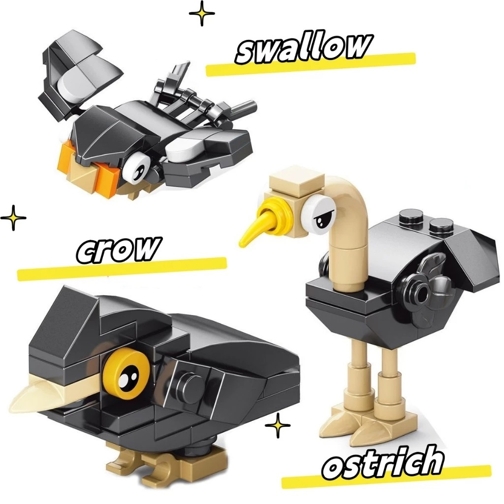 Jual Flamingo Balok Susun Bird Merak Susun Block Nano Block Puzzle ...