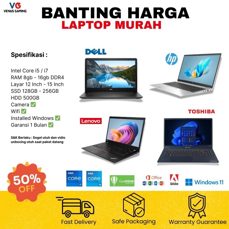 Jual Jual Murah Laptop Second 1 Jutaan Ram 8gb SSD 256GB | Shopee Indonesia