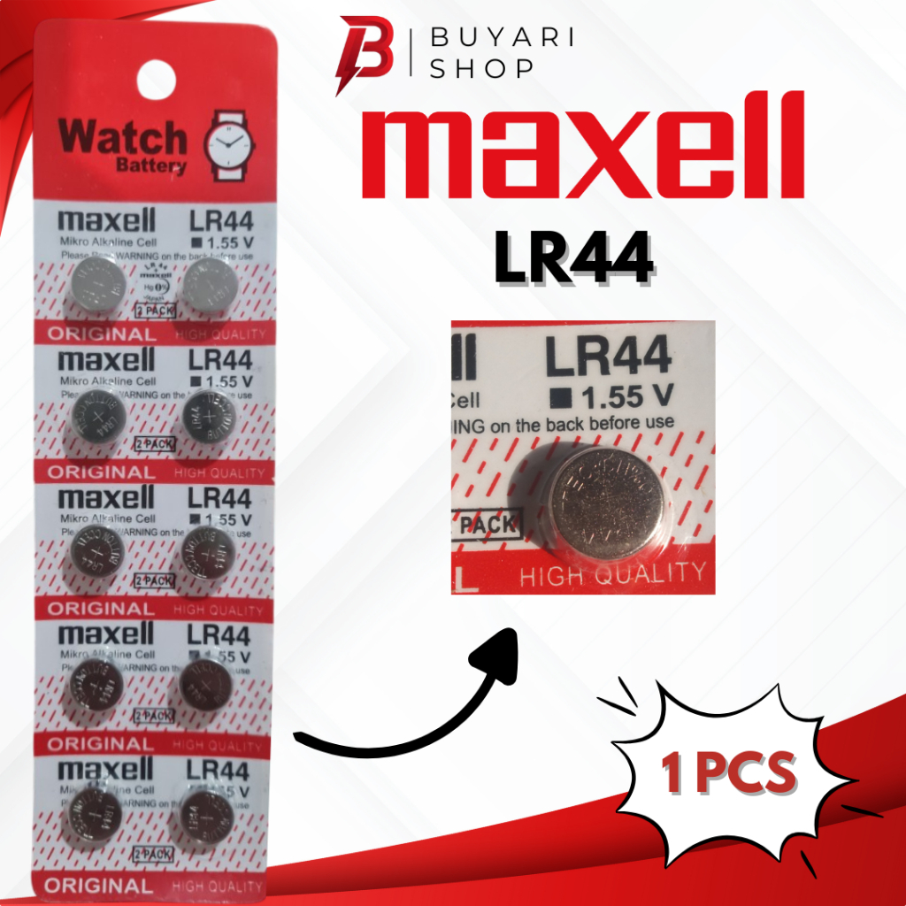 Jual PROMO!! Baterai Kalkulator Maxell Casio Citizern Kancing LR44 ...