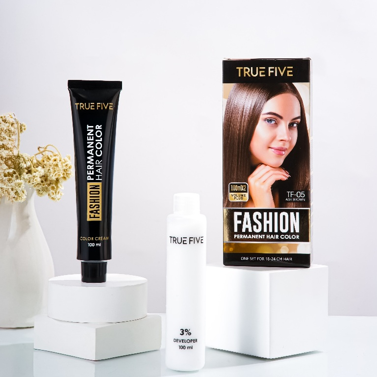 Jual TRUE FIVE Ash Brown [TF 05] Fashion Permanent Hair Color 100ml ...