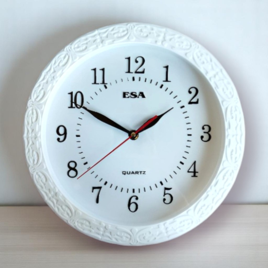 Jual ESA Jam Dinding Minimalis Modern 27cm Warna Hitam | Shopee Indonesia