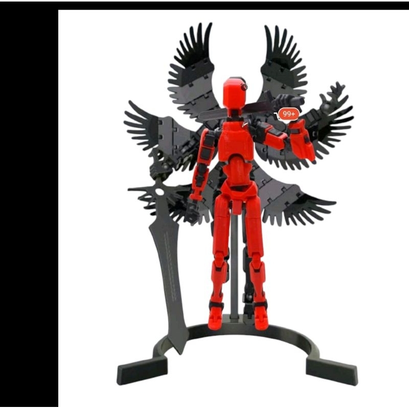 Jual Mainan brick Action Figure Robot T13 Dummy Robot Merah bersayap ...
