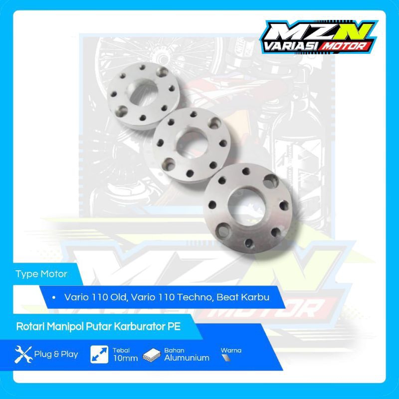 Jual Rotari Manipol Putar Karburator PE Universal Alumunium Varian ...