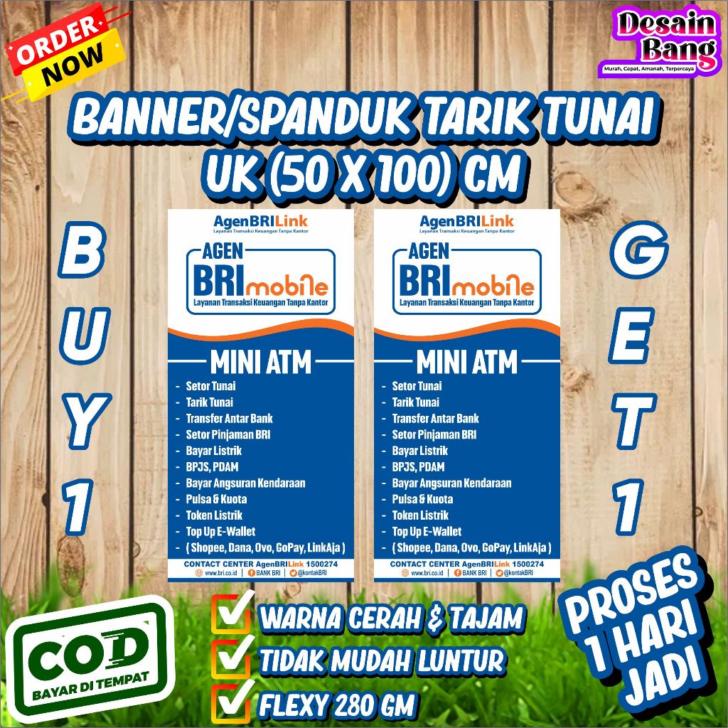Jual Spanduk / Banner Agen Brilink Bank BRI TERBARU 2024 | Shopee Indonesia