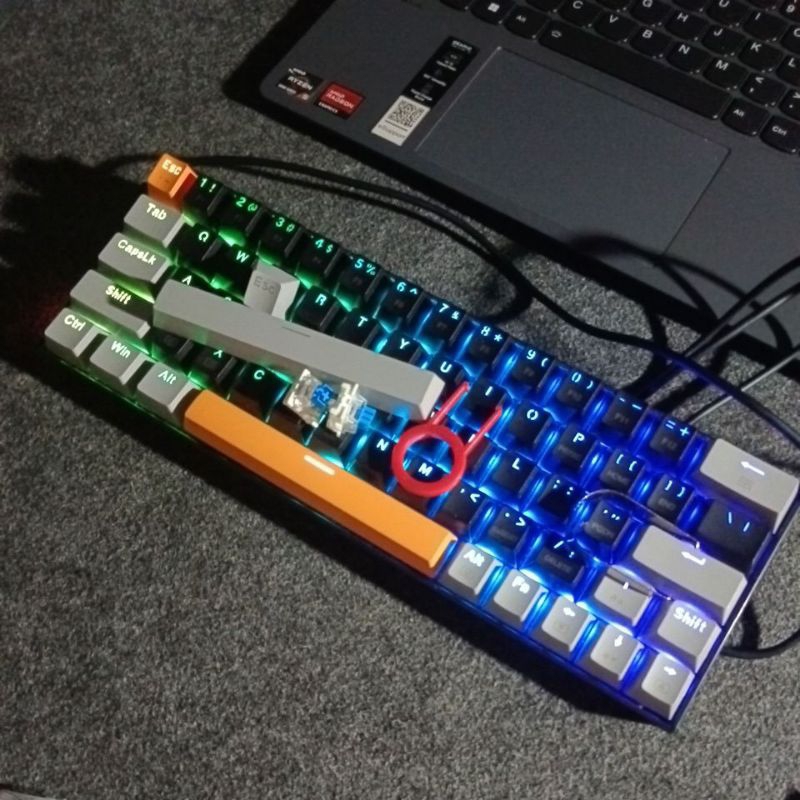 Jual Preloved keyboard GAMEN Titan III Mechanical Pluggable Switch Blue ...