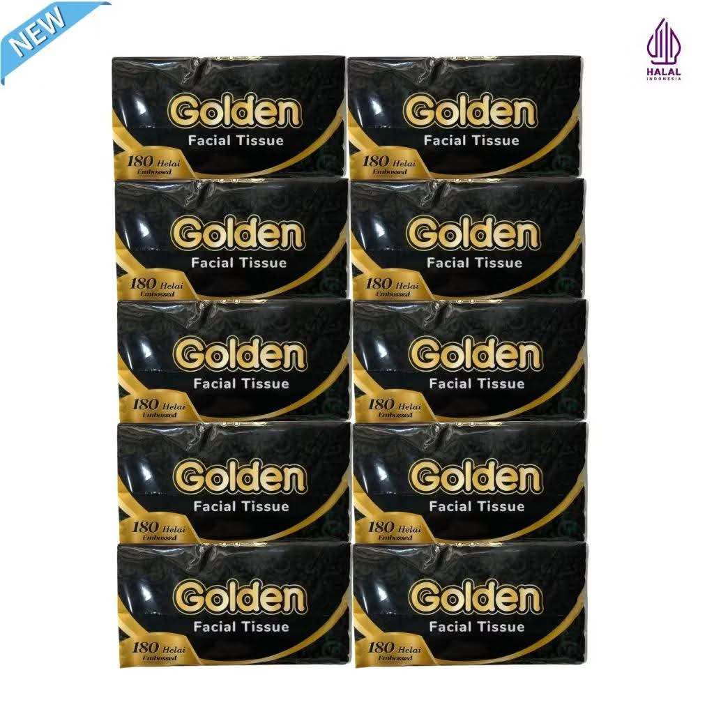 Jual Paket 10 TISU 2 PLY 180 SHEET / Tisu golden 2 ply 180 sheet isi 10 ...
