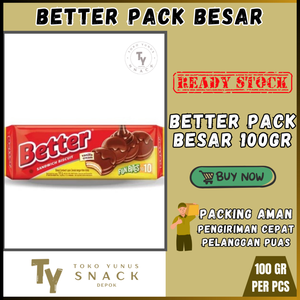 Jual BETTER PACK BESAR 100GR // COKLAT BETTER | Shopee Indonesia