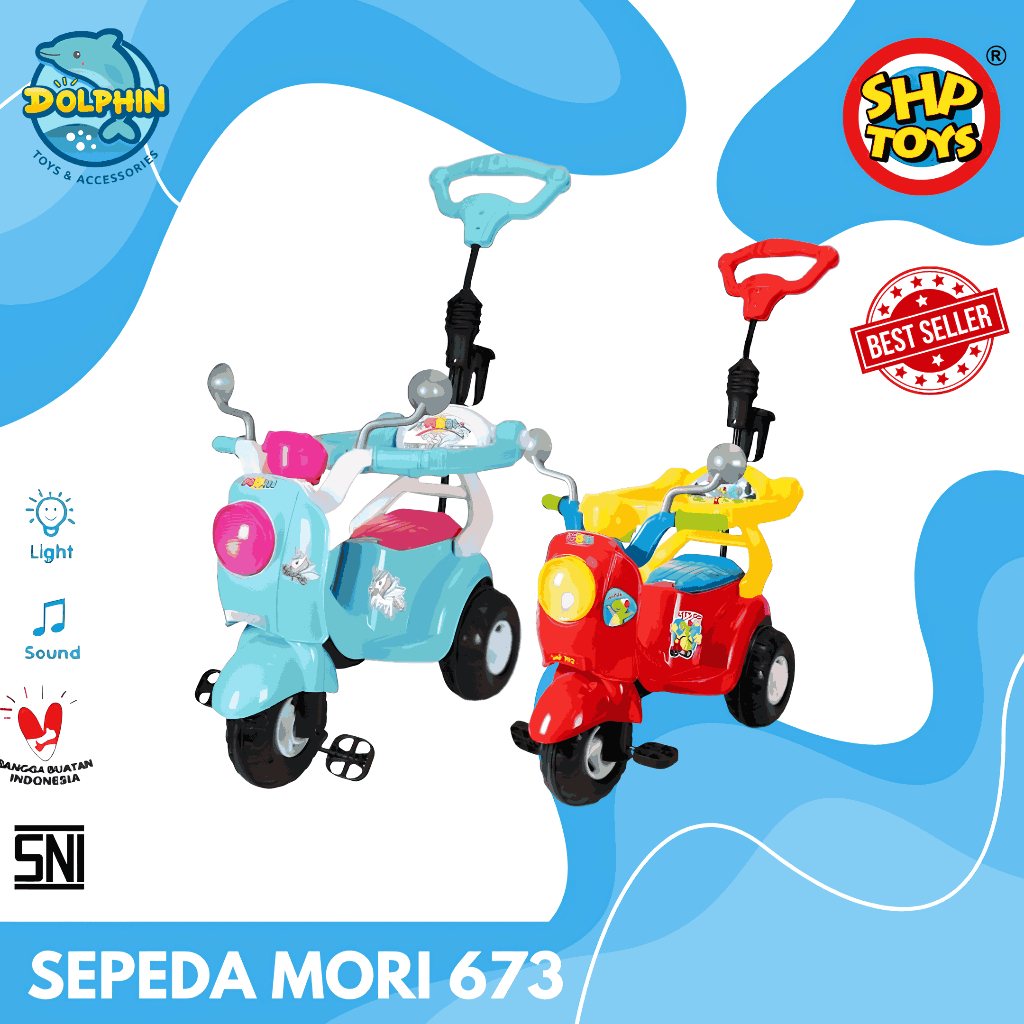 Jual Sepeda Motor Anak Roda 3 Dorong – Bisa Dinaiki, Lampu Suara ...