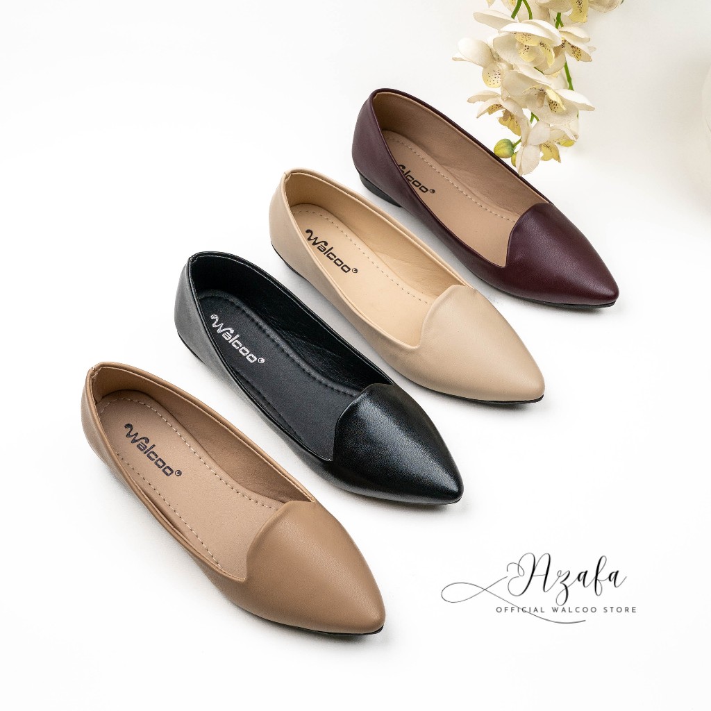 Jual Sepatu Flat Wanita Sayona Ujung Lancip Polos Elegan – Sepatu Kerja ...