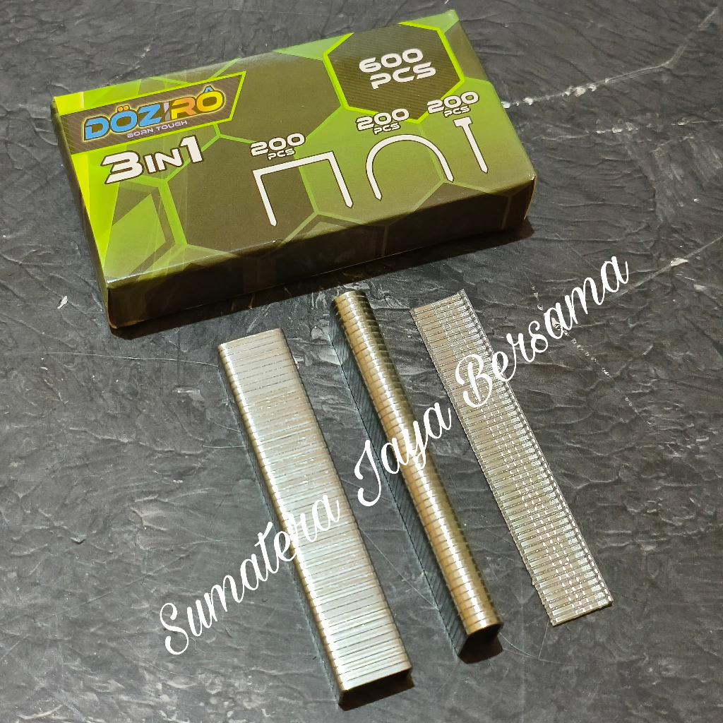 Jual 3 in 1 Isi staples refill Stapler 3 way Hekter 3in1 (600pcs ...