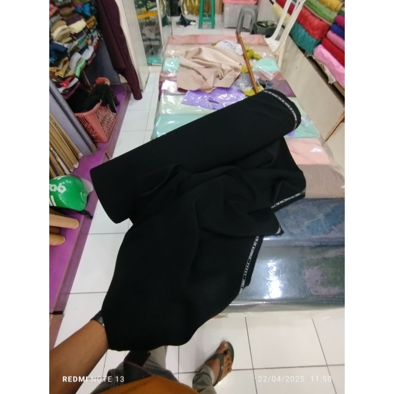 Jual Bahan Kain Meteran - High Twist Jet Black Master 100% Premium ...