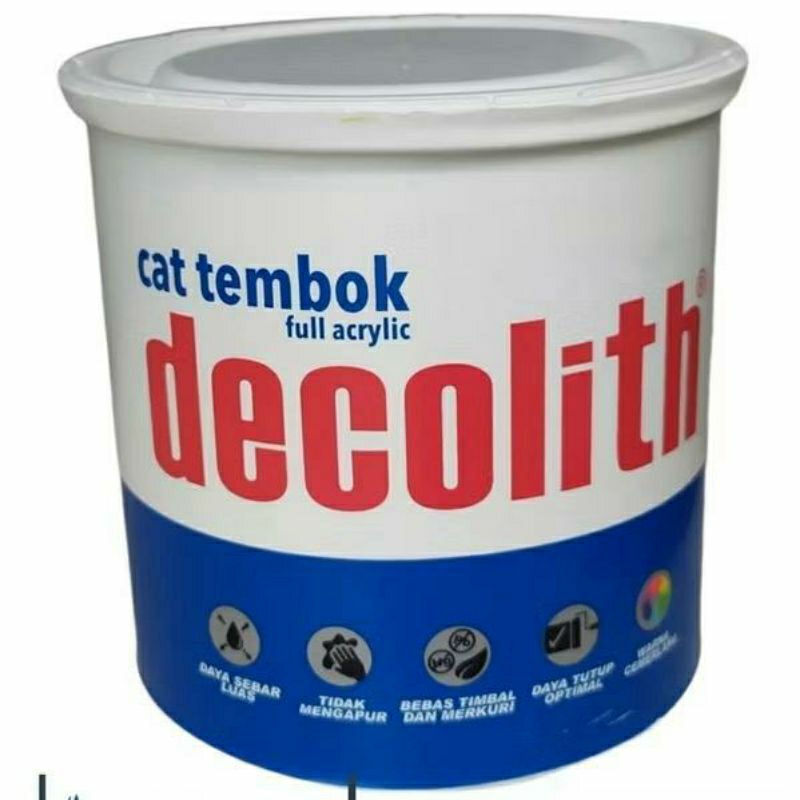 Jual Cat Tembok Decolith 1 Kg Putih Bersih | Shopee Indonesia