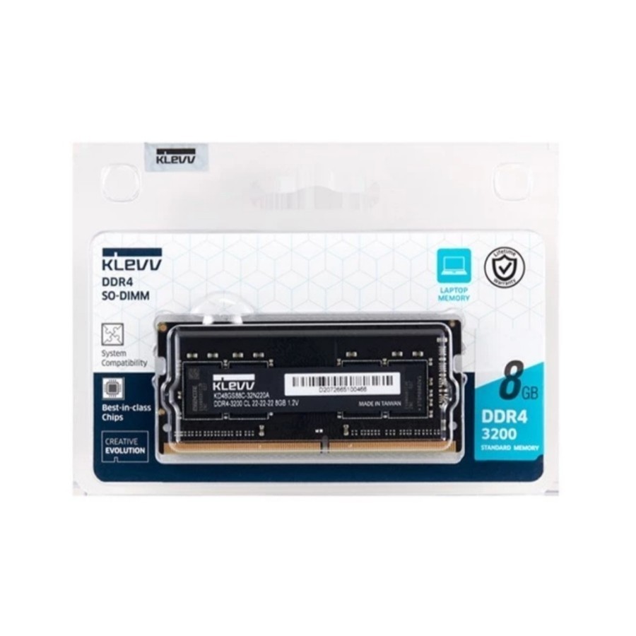Jual KLEVV SO-DIMM DDR4 Value Series PC25600 3200MHZ 8GB (1x8GB) Bulk ...
