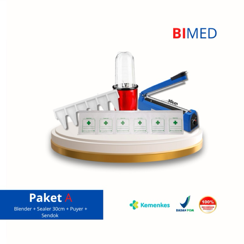 Jual Paket Lengkap Puyer - Blender Obat + Sealer 30cm + Sendok + Kertas ...
