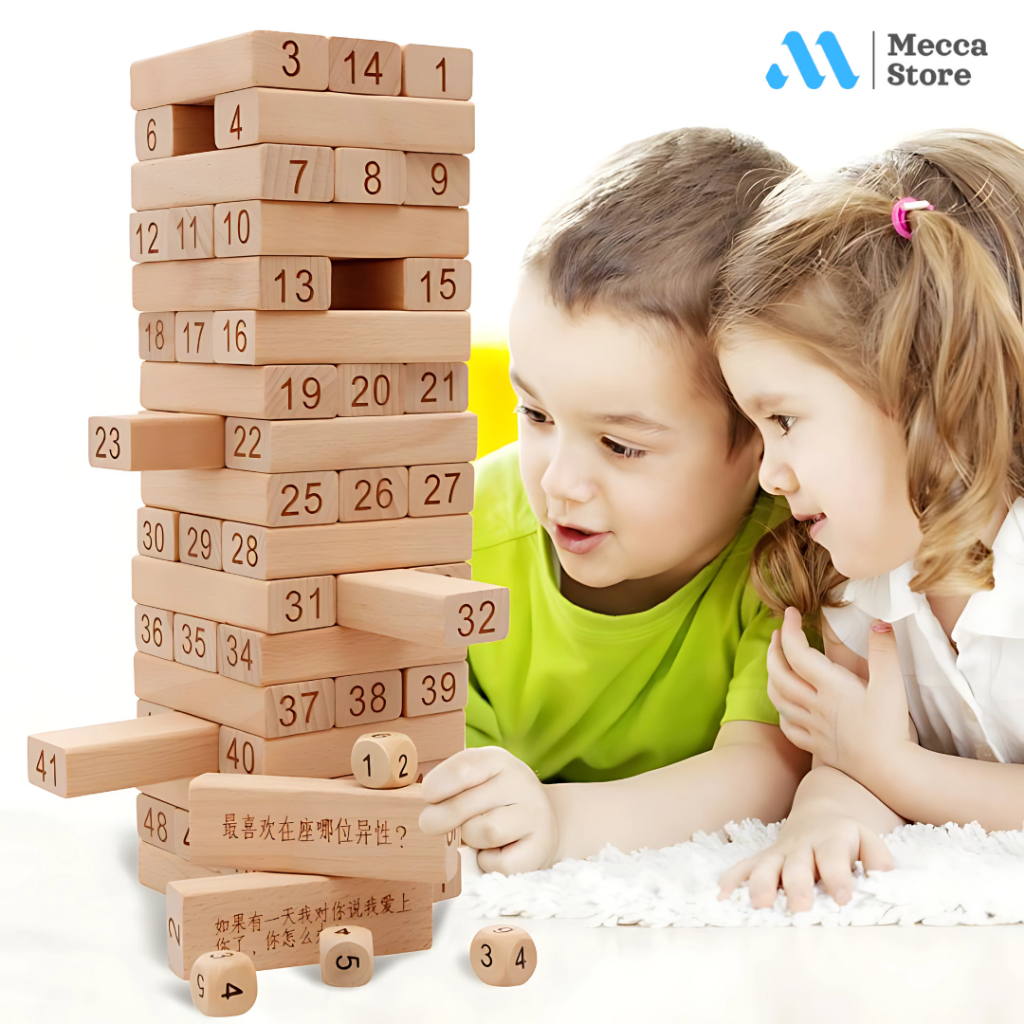 Jual Permainan Balok Susun Uno Stacko Fun Party Game 51 Blocks | Shopee ...