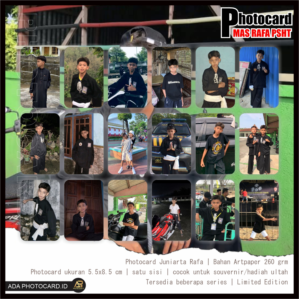 Jual Photocard Mas Rafa PSHT (Juniarta Rafa) isi 50 Pcs Fanmade | Bonus Ganci, Rare Card, 2 PC ...