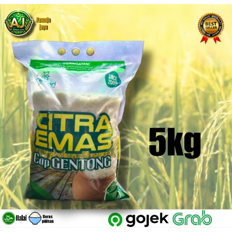 Jual Beras CITRA EMAS Cap Gentong 5KG - premium | Shopee Indonesia