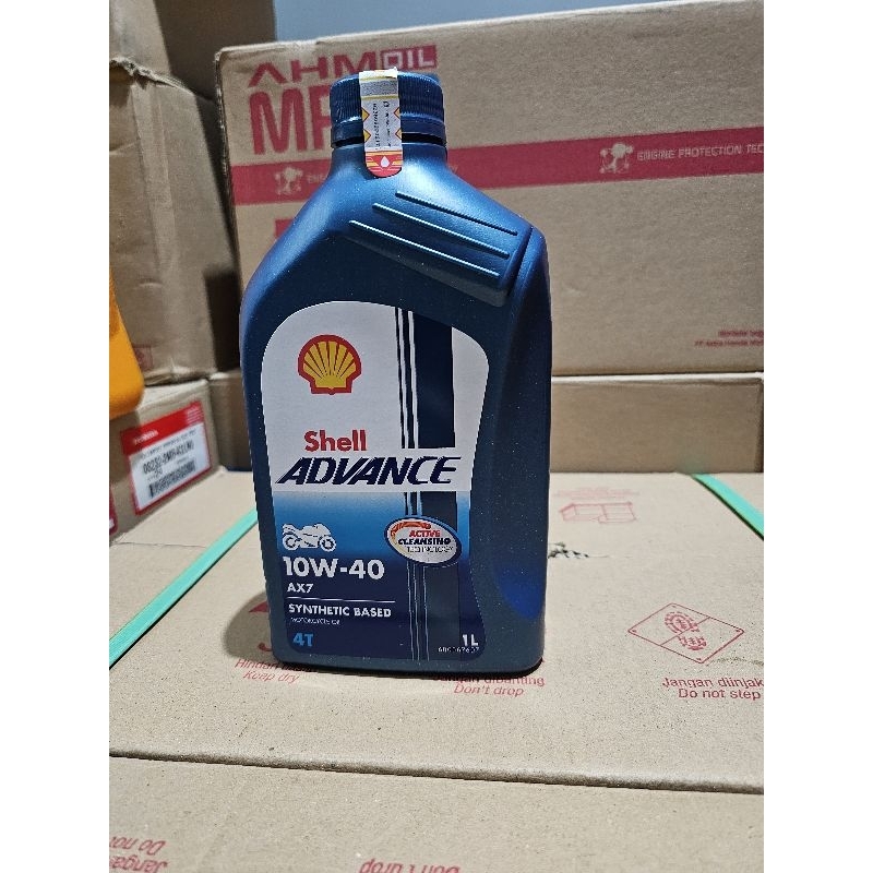 Jual Oli Shell Advance AX7 4T 10W-40 1Liter/Oli Mesin Motor 150-160CC ...
