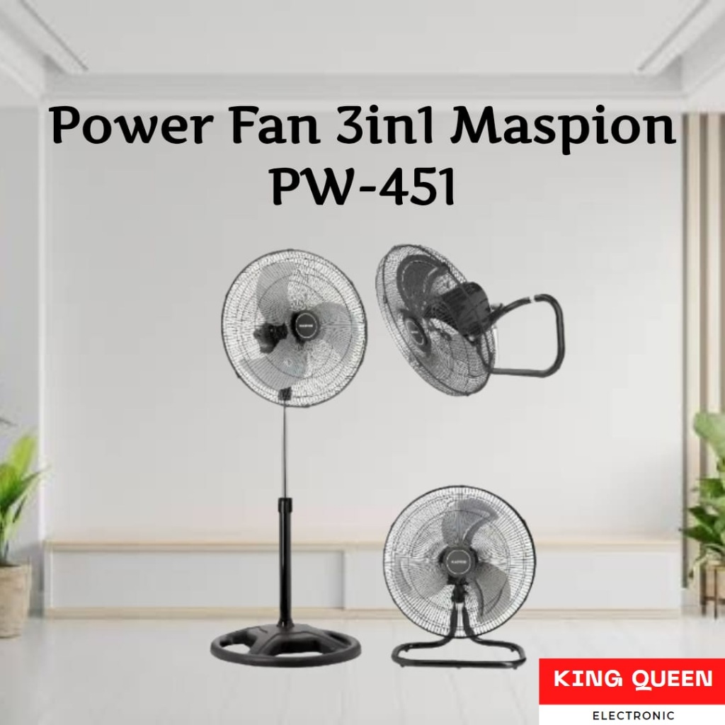 Jual Power Fan Maspion PW-451 Kipas Angin 3 in 1 | Shopee Indonesia