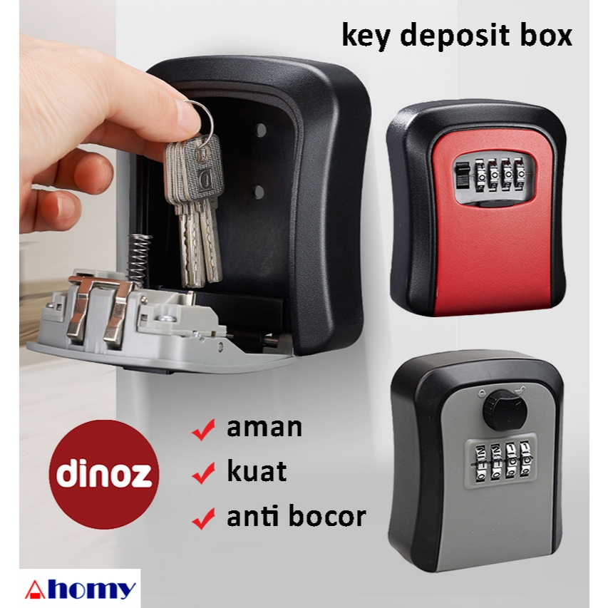 Jual key deposit safe box outdoor 4 digit password kotak kunci dinding ...