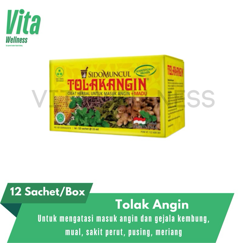 Jual Tolak Angin + Madu 12 Sachet/Box - Meredakan Masuk Angin dengan ...
