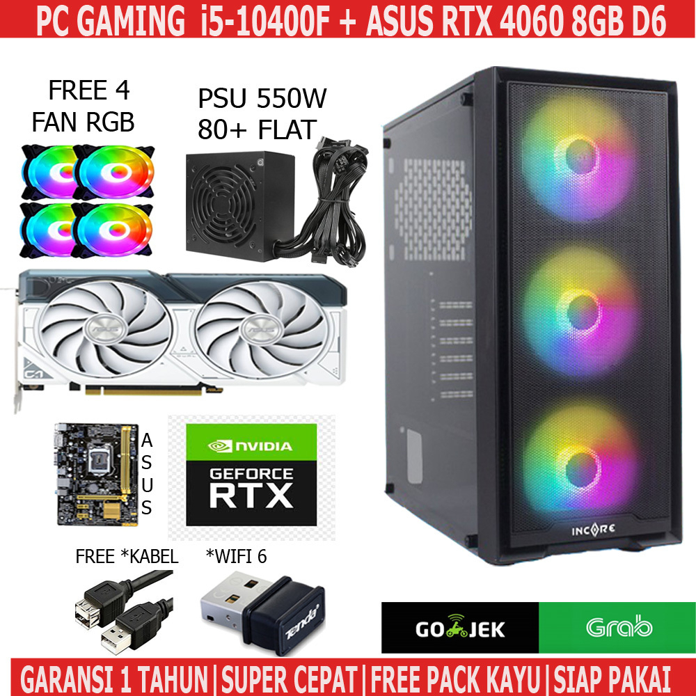 Jual KOMPUTER/PC RAKITAN GAMING/VIDEO i5-10400F VGA GTX1050Ti 4GB RAM 32GB SET / GAMING KOMPUTER ...