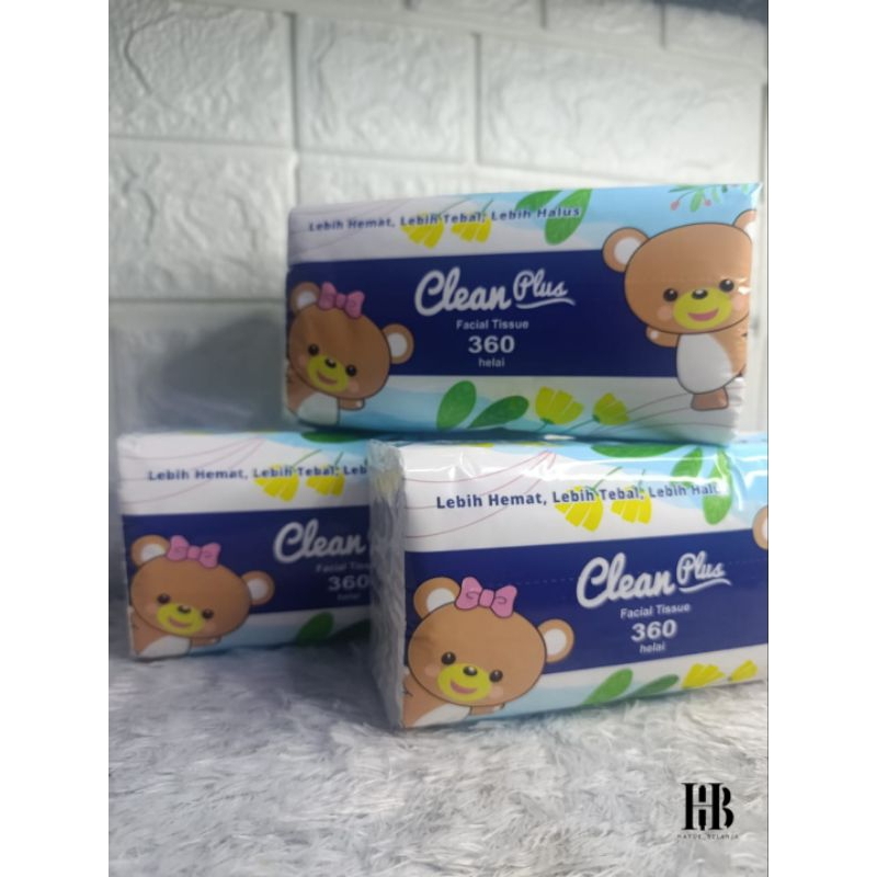 Jual Tisu Clean Plus Softpack Tissue 250'S/360 helai Isi 9 Pack (NEW ...