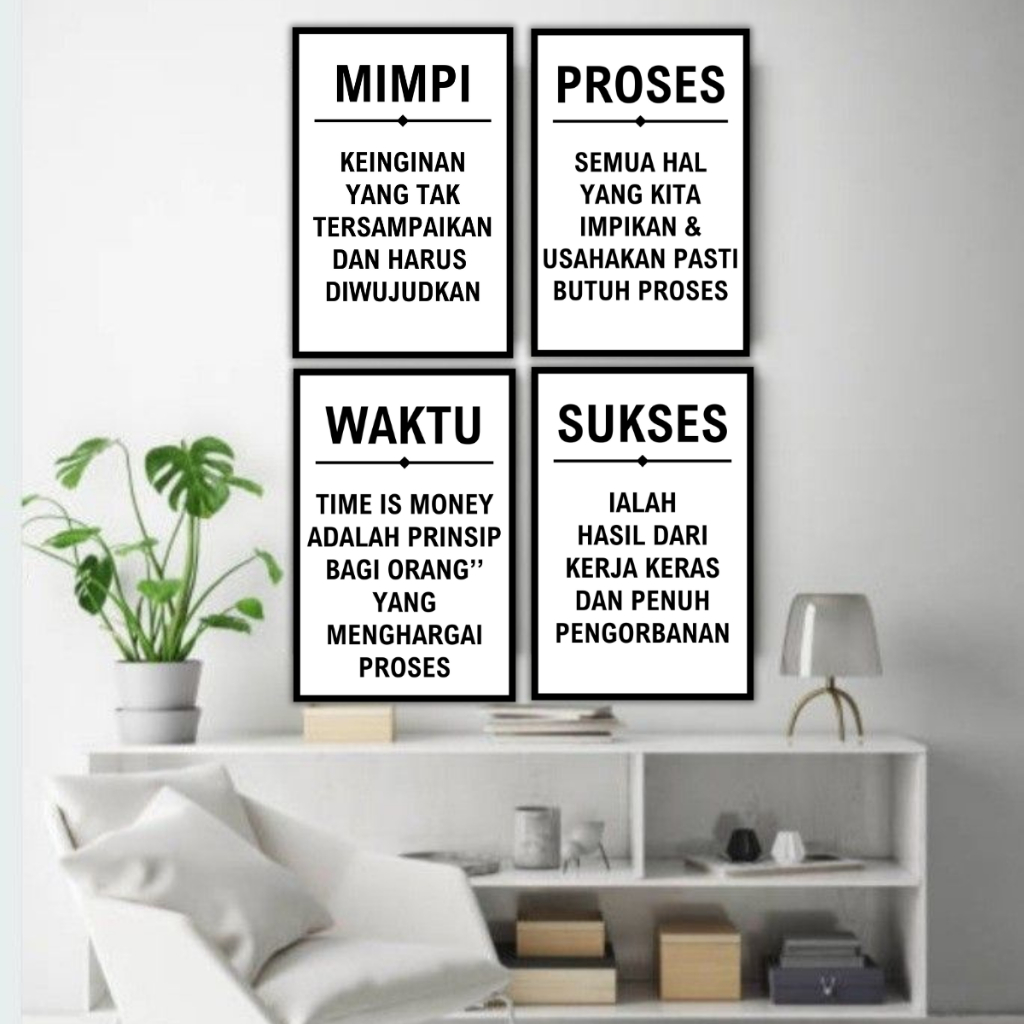 Jual Hiasan Dinding Quotes Kata-Kata Motivasi Ukuran 20x30cm dan ...