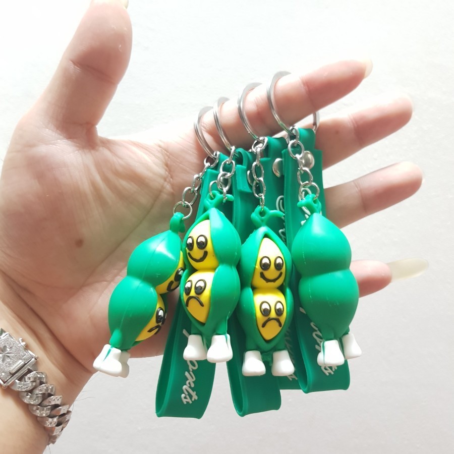 Jual Keychain lucu / Gantungan kunci kacang keledai / keychains ...