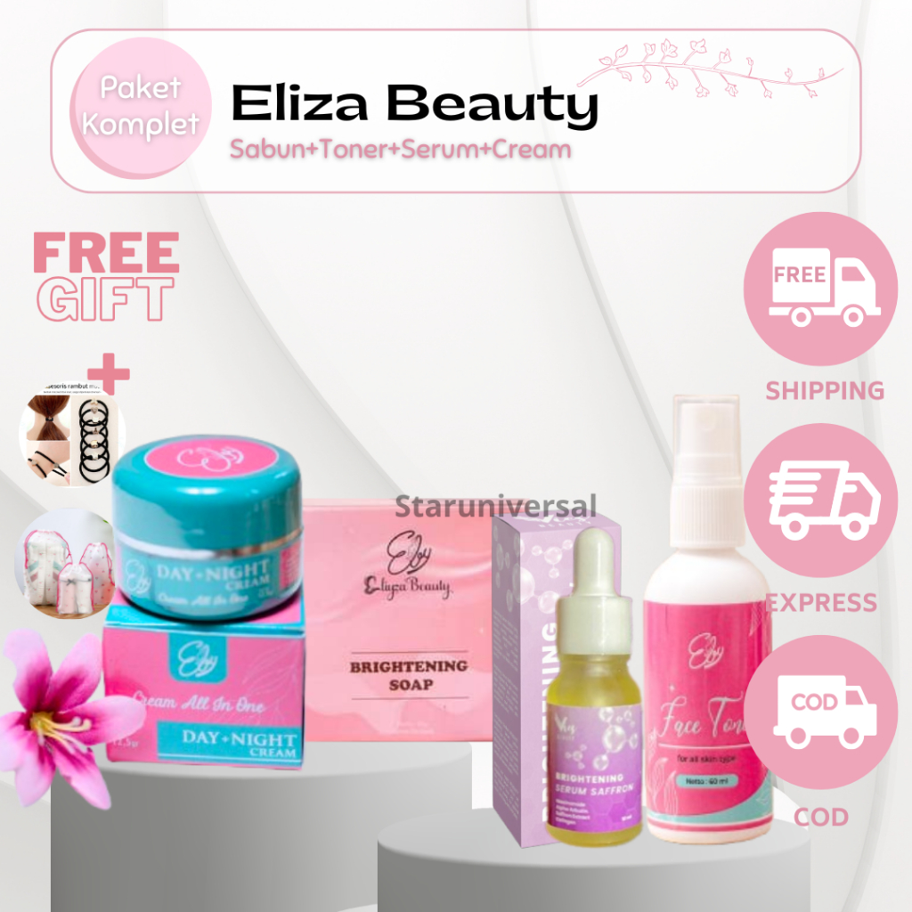 Jual Paket Lengkap Eby Eliza Beauty Cream Sabun Toner & Serum Glowing ...