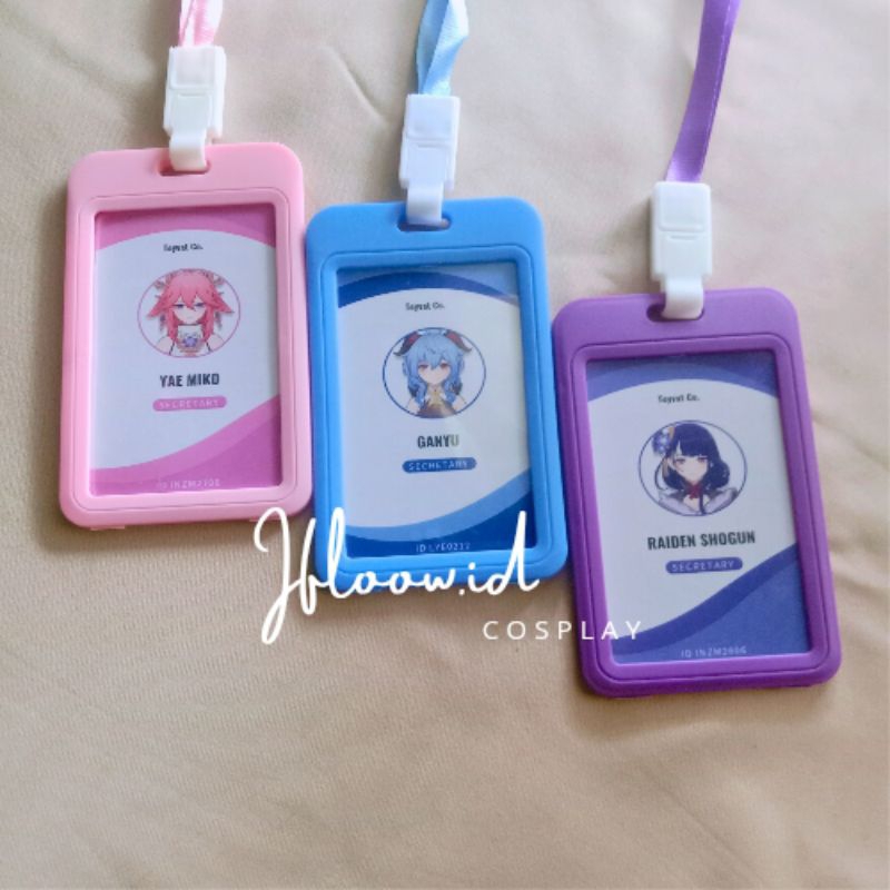 Jual (ifloow.id) ready Id Card Genshin Office Cosplay | Yae Miko Raiden ...