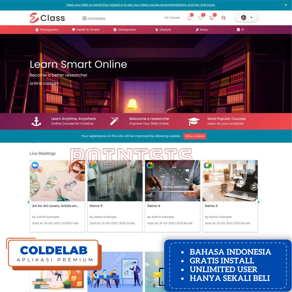 Jual Source Aplikasi Kursus Belajar Sekolah - Learning Management ...