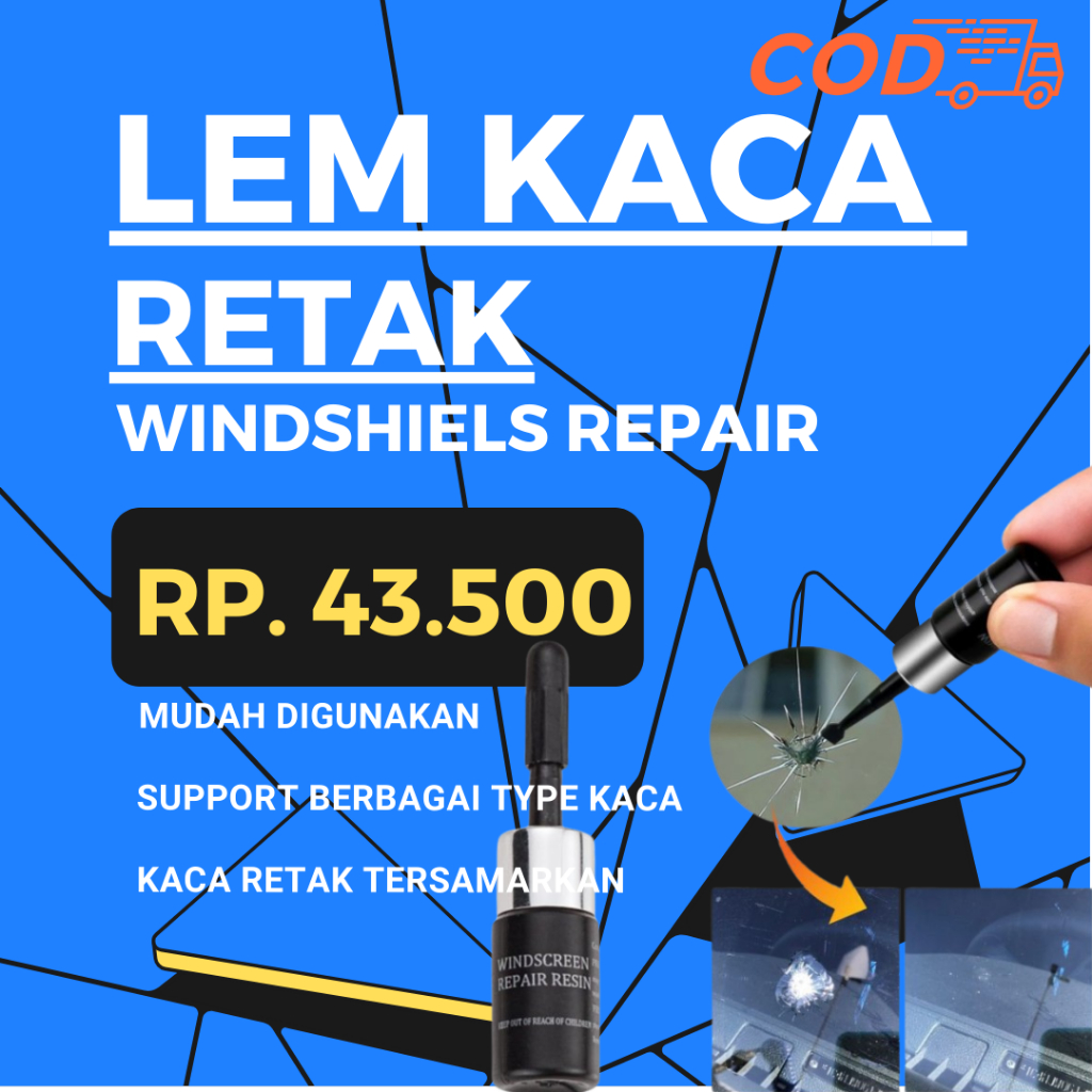 Jual LEM KACA MOBIL LEM KACA LEM LCD RETAK REPAIR KIT - FULL PACK ...