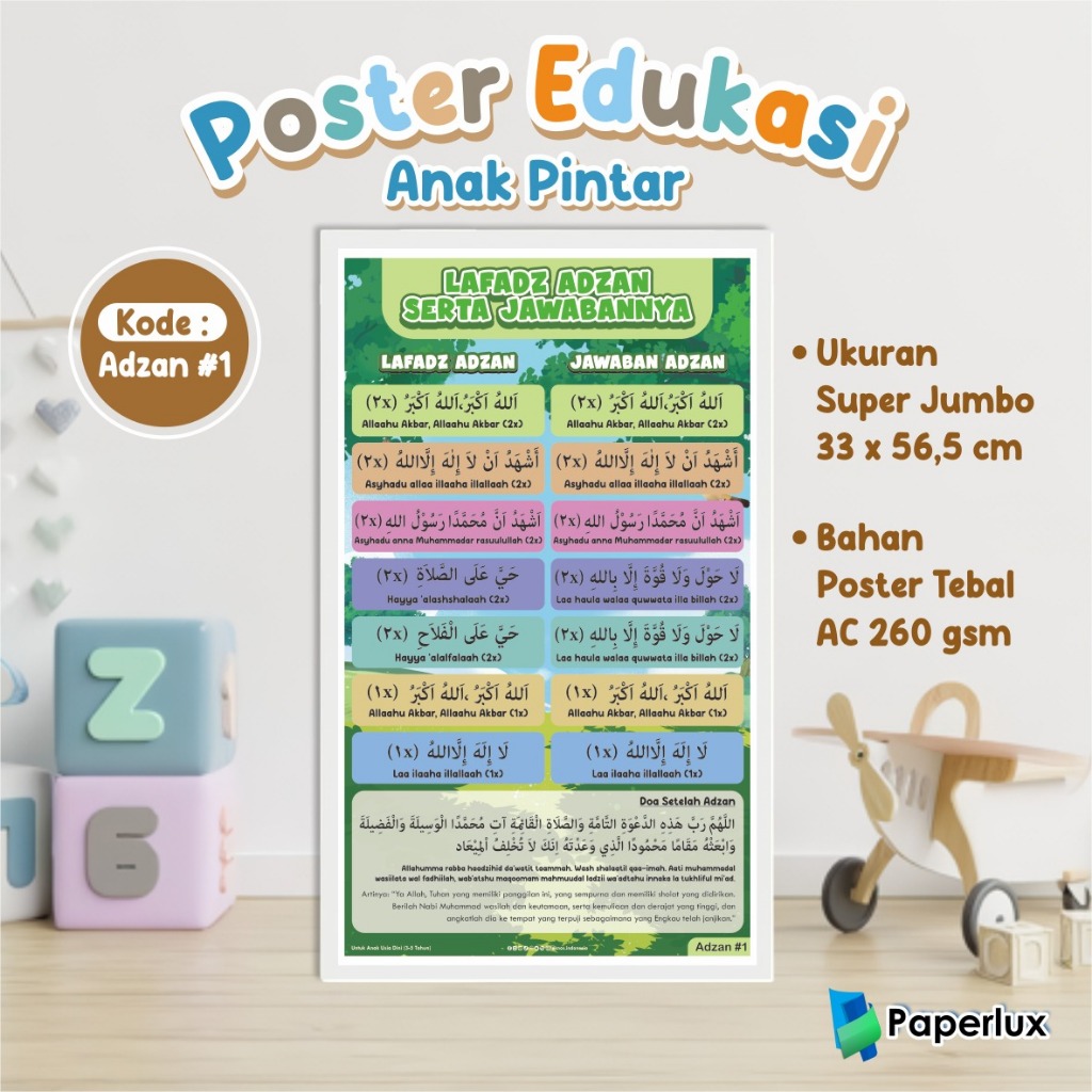 Jual POSTER EDUKASI ANAK - POSTER DINDING EDUKASI - MEDIA BELAJAR ...