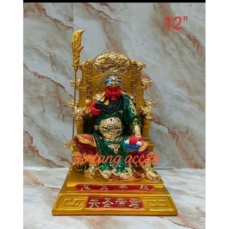 Jual patung dewa kwan kung / kwan kong / guan yu - 9 naga - fiber ...