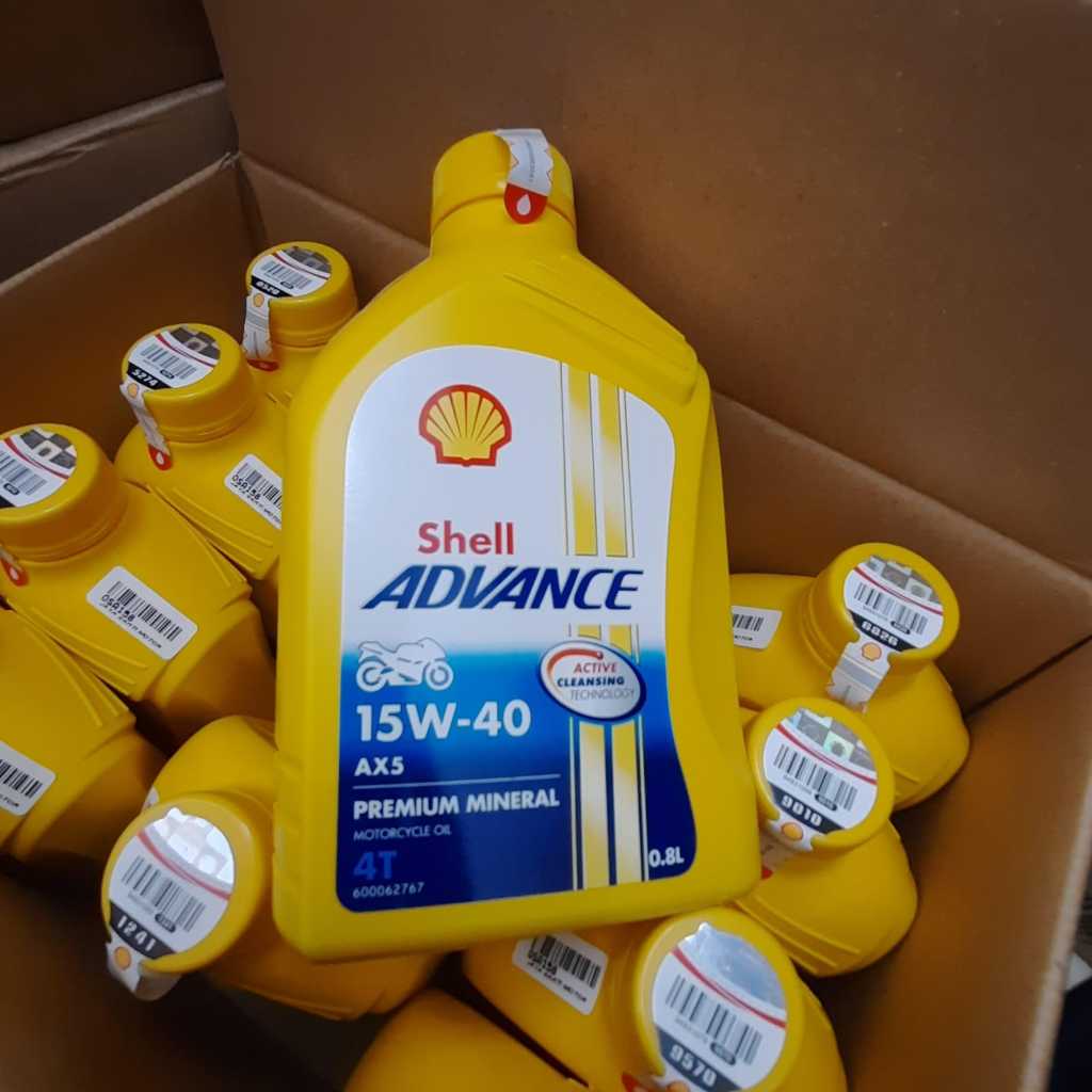 Jual OLI SHELL ADVANCE AX5 800 ML 15W40 ORIGINAL SHELL | Shopee Indonesia