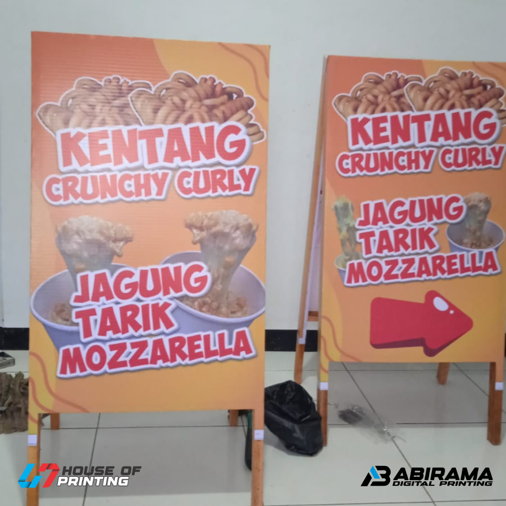 Jual STAND KAYU BANNER LIPAT 2 SISI UKURAN 100X50CM || 120X50CM GRATIS ...