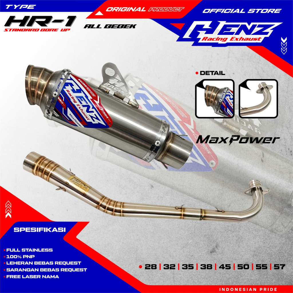 Jual Knalpot kolong Footstep Underbone Supra125,Kharisma HR-1 & HR-2 ...