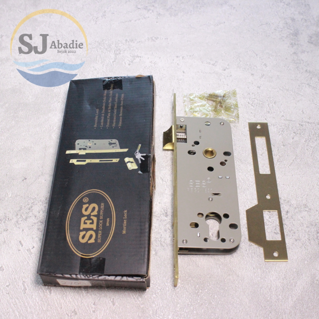 Jual (1 SET) SES Body Kunci Pintu Pelor Mortise Door Lock 2036 / ECO ...