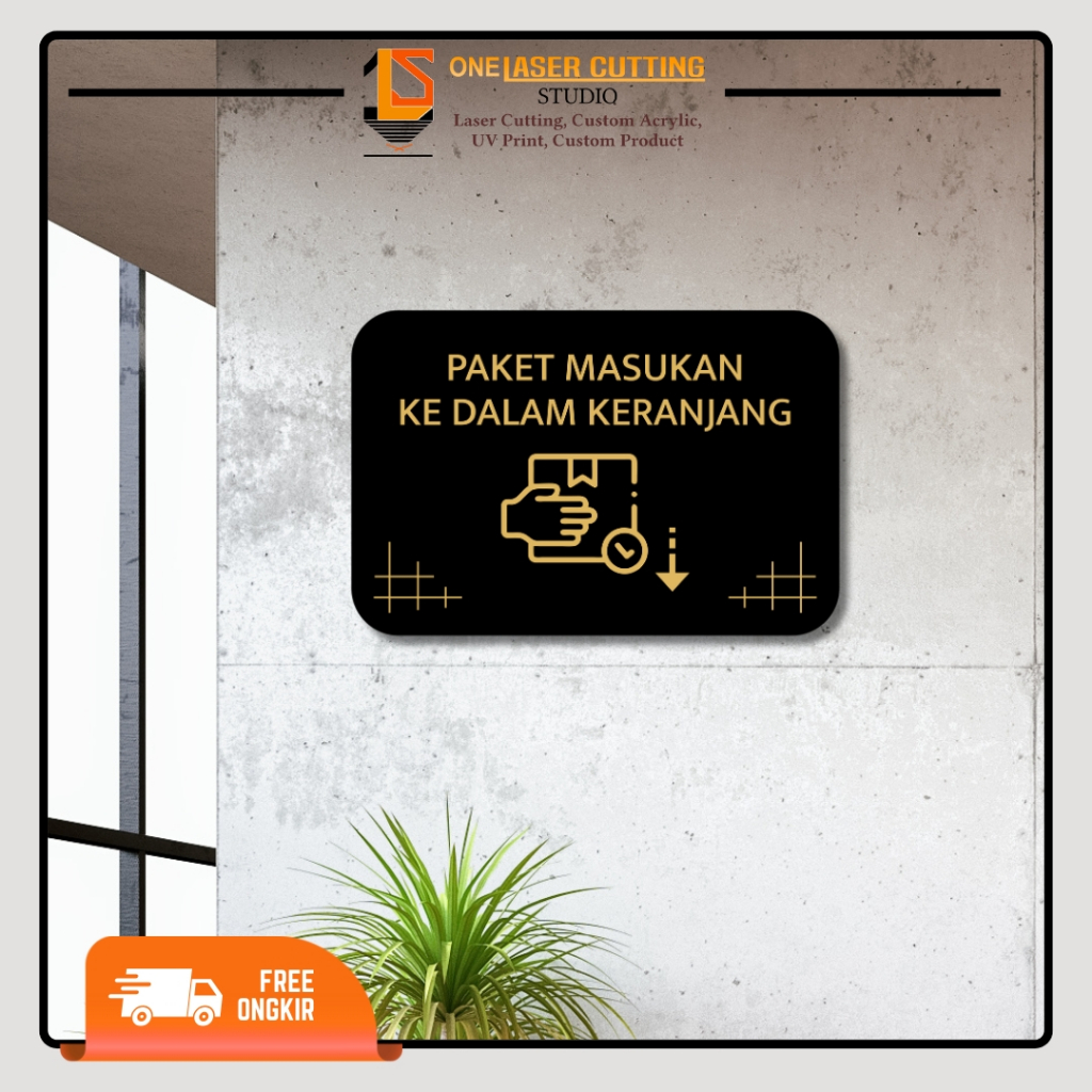Jual Sign Paket Masukan Ke Dalam Keranjang 10 x 15 cm Minimalis ...