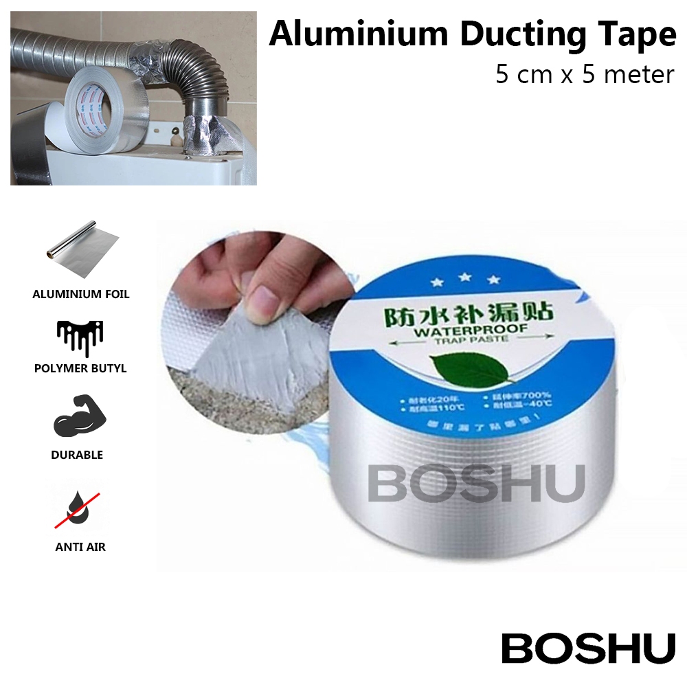 Jual Lakban Isolasi Insulation Aluminium Ducting Tape Anti Bocor Tahan ...