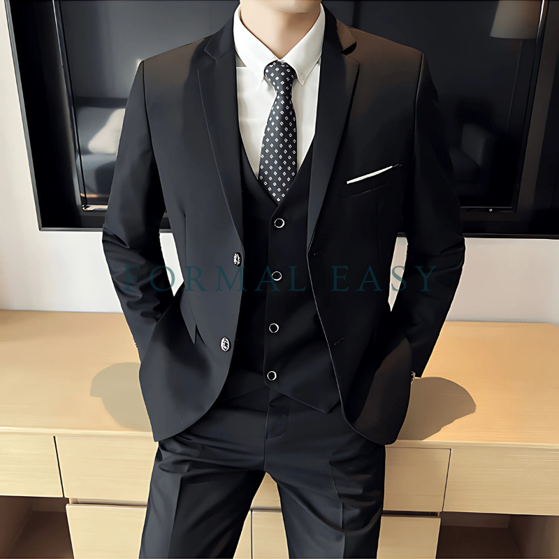 Jual Formal Easy Setelan Jas dan Vest Pria High Quality - Series Black ...