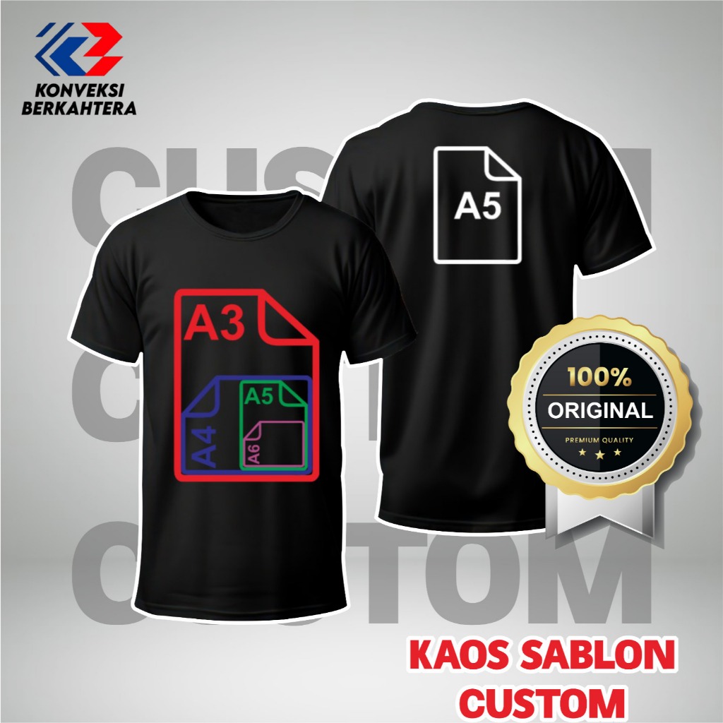 Jual BAJU KAOS SABLON CUSTOM SATUAN FOTO GAMBAR NAMA TULISAN KATA - KATA DESAIN SENDIRI DTF KAOS ...