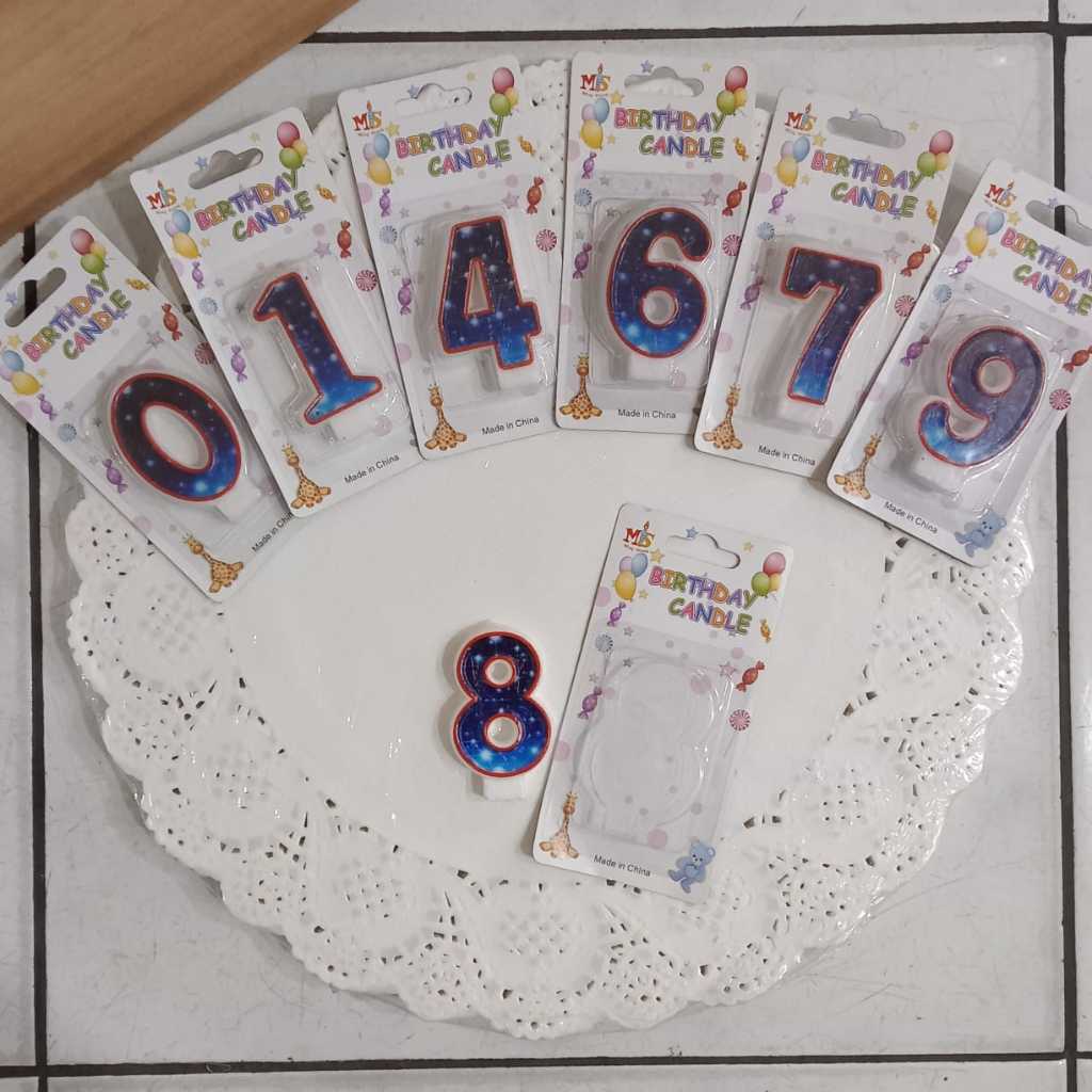 Jual Lilin Ulang Tahun - Lilin HBD Bintang Biru Hiasan Kue Ulang Tahun ...