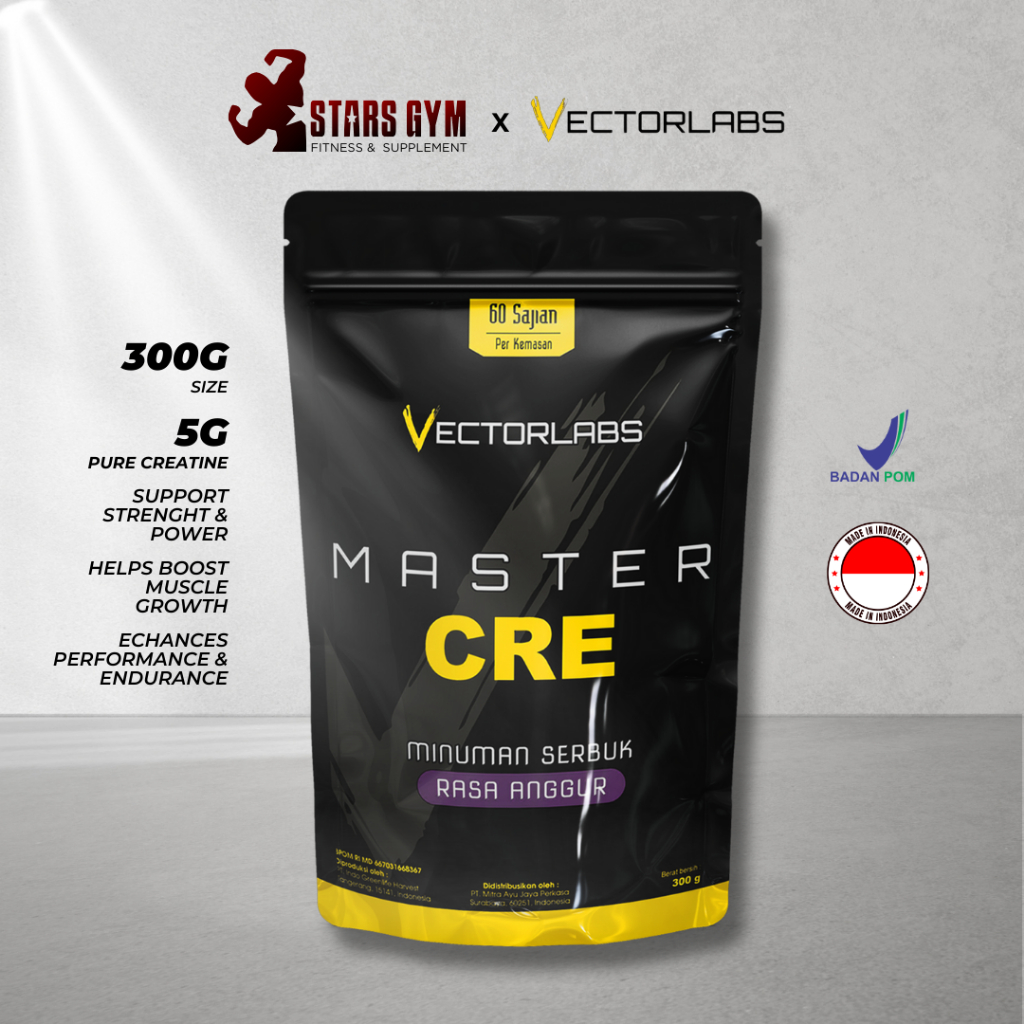 Jual VECTORLABS MASTER CRE CREATINE 60 SERVING 300 Gr BPOM, HALAL ...