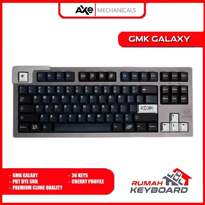 Jual AXE MECHANICALS - Cherry - GMK Galaxy - PBT DYE SUB - Keycap ...