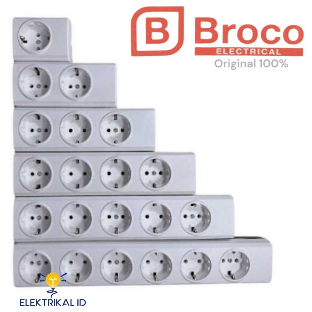 Jual BROCO Stop Kontak TERMINAL 2/3/4/5/6 Lubang | Shopee Indonesia