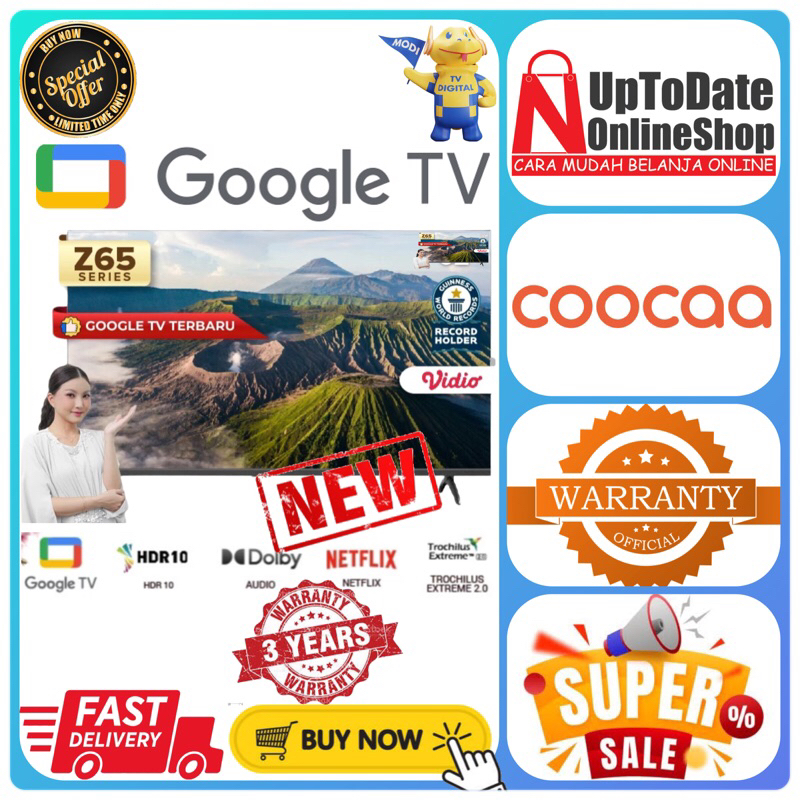 Jual TV COOCAA 40Z65 40-Z65 40 Z65 GOOGLE TV SMART TV FHD 2K 5G WIFI ...