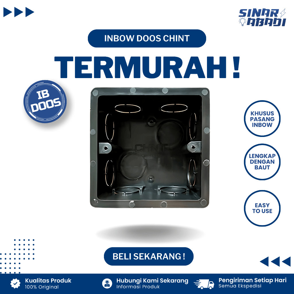 Jual Chint Inbow Doos / IB Dus / Imbodus Hitam (Sudah Termasuk Sekrup ...